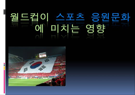 월드컵이 스포츠응원문화에 미치는 영향