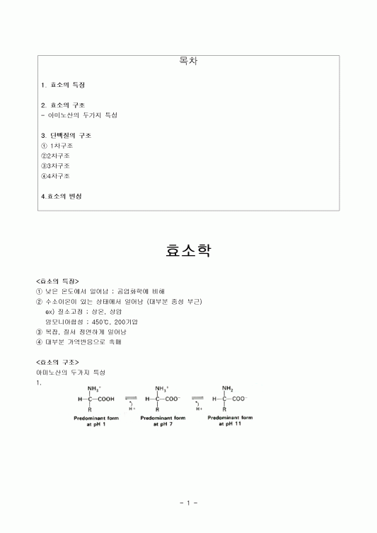 효소학 레포트 자료