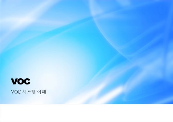 VOC 이해 - 전경련 세미나교육 2009.ppt