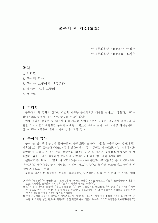 대소 레포트 자료