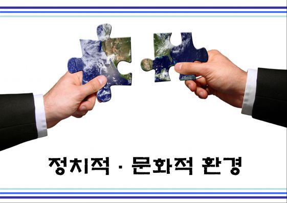 정치적 · 문화적 환경 - 각국의 정치·경제 시스템,  정치적 위험의 관리, 문화적 환경에 대한 이해.PPT자료