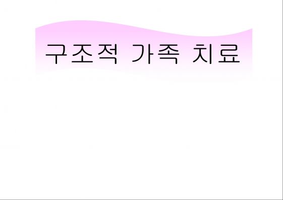 구조적 가족 치료