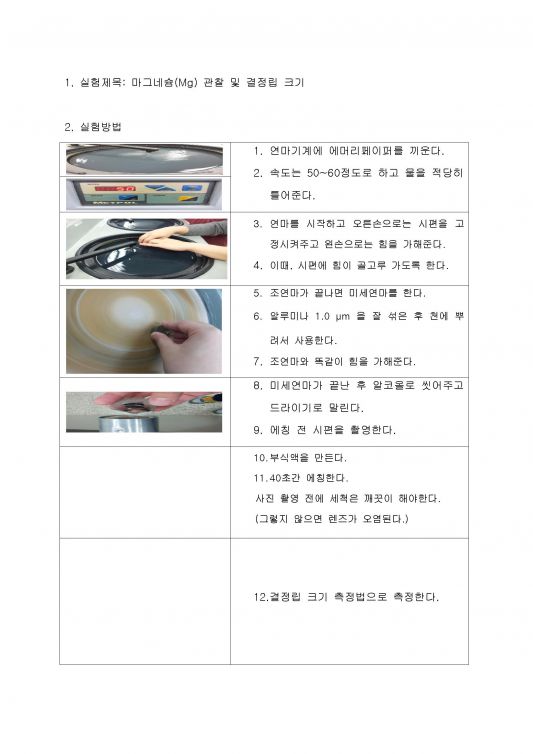 금속조직학실험-