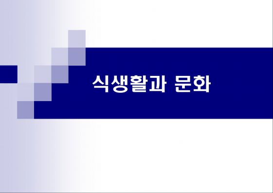 식생활과 문화