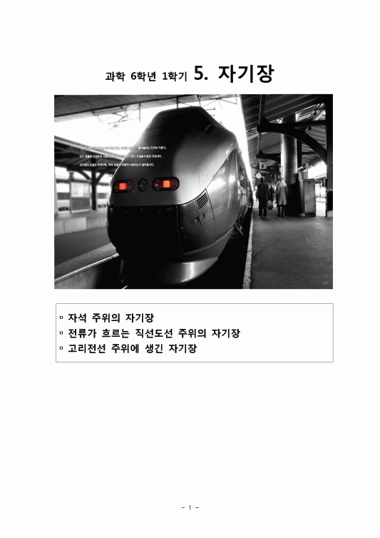 6학년 1학기) 과학 (2~4/08 차시) 5. 자기장