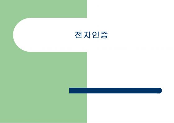 전자인증.ppt 레포트 자료