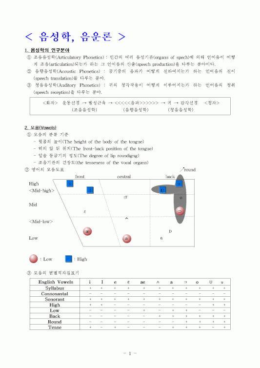 [국문학]  음성학, 음운론에 대해서