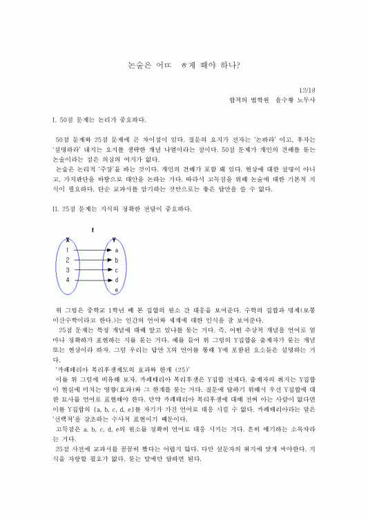 논술은 어떻게 써야 하나