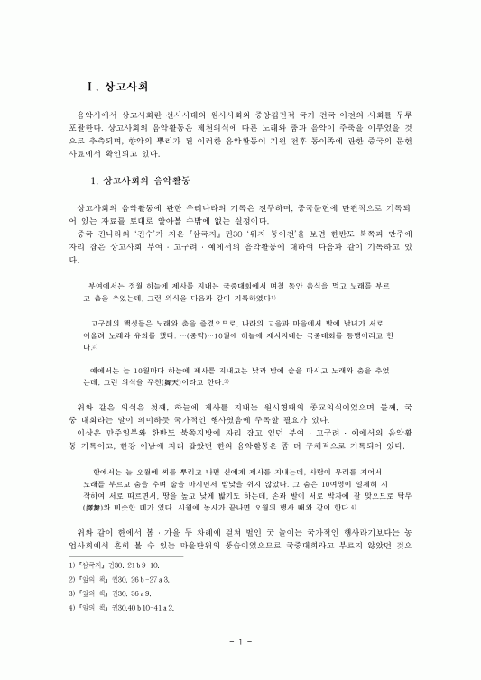 한국음악사자료