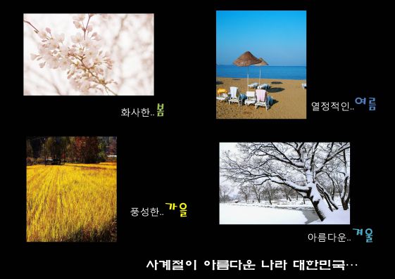 대한민국,한국,자연,사계절.PPT자료
