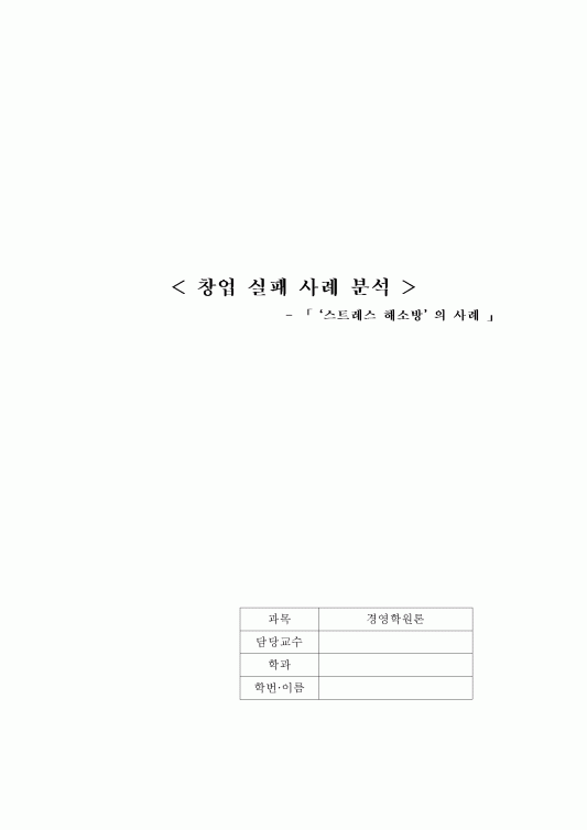 창업실패사례
