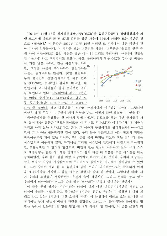 [사회과학] 비만