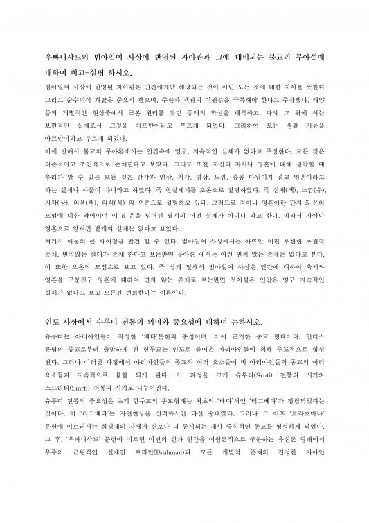 인도 철학(인도 사상)