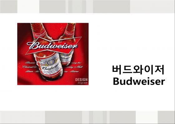버드와이저(Budweiser)분석 및 마케팅 전략