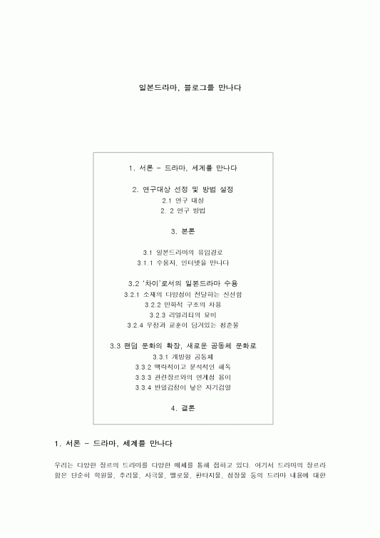 일본드라마, 블로그를 만나다