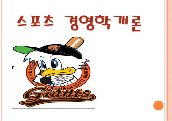 스포츠경영학,롯데자이언츠마케팅전략,롯데자이언츠구단분석,프로야구마케팅전략,롯데자이언츠.PPT자료