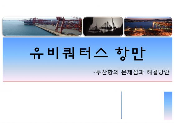 유비쿼터스 항만,부산항의문제점과해결방안,컨테이너터미널,컨테이너터미널운영현황,컨테이너터미널운영의문제점