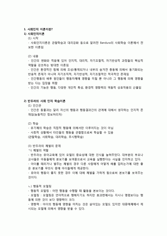 사회인지 이론
