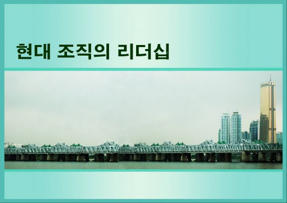 현대조직의 리더십.ppt