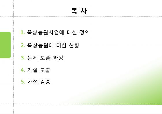 옥상농원 설치 사업 특성화 전략