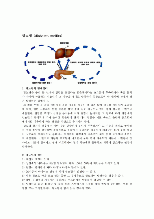 당뇨병의 병태생리