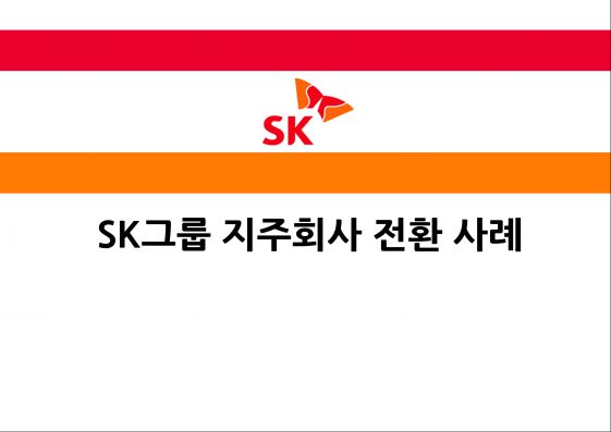 SK그룹 지주회사 전환 사례 - 지주회사전환사례,지주회사,SK기업분석,지주회사.PPT자료