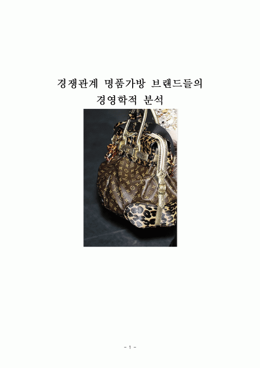 경쟁관계 명품가방 브랜드들의 경영학적 분석 - 명품가방분석,명품가방브랜드분석,명품가방마케팅전략