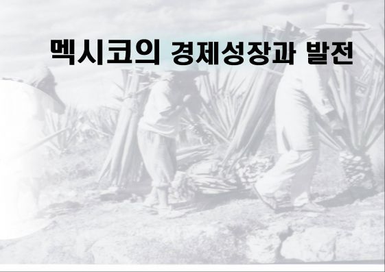 멕시코의 경제성장과 발전