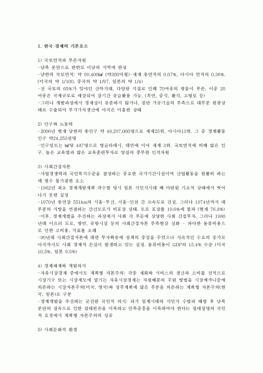한국경제의 현실과 전망