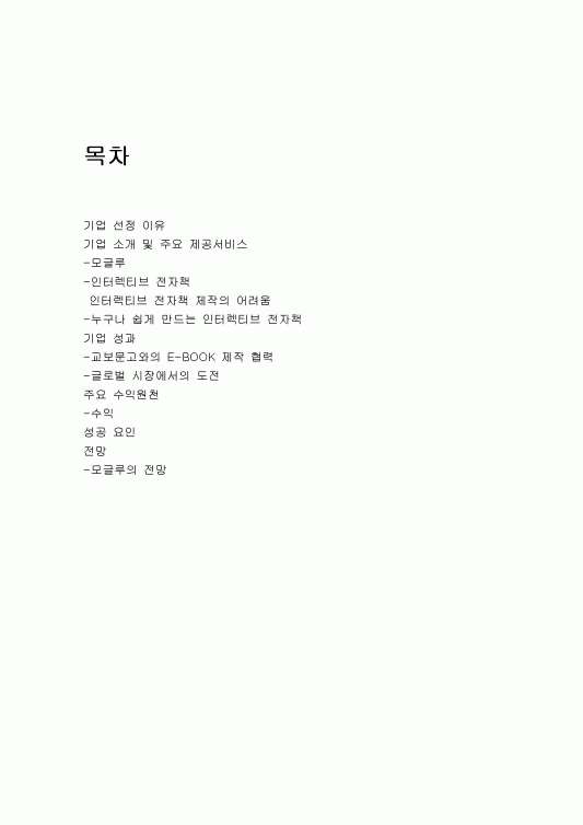 모글루 인터넷비즈니스 사례