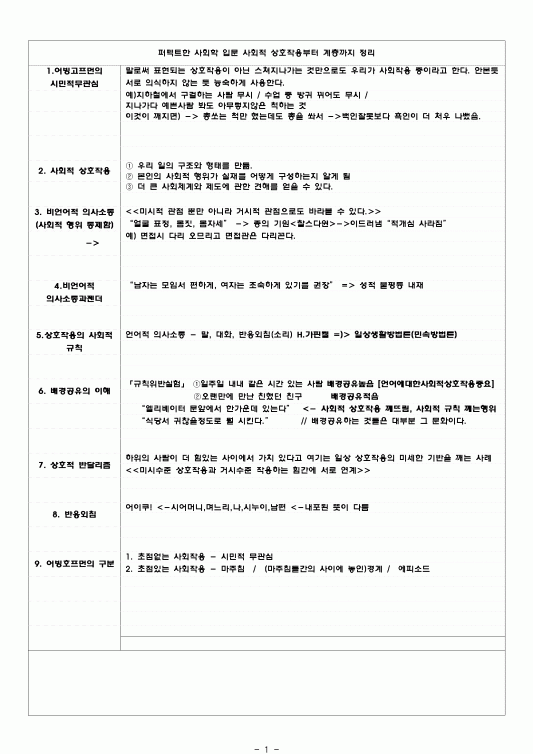 사회학입문기말최종정리-현대 사회학 5판