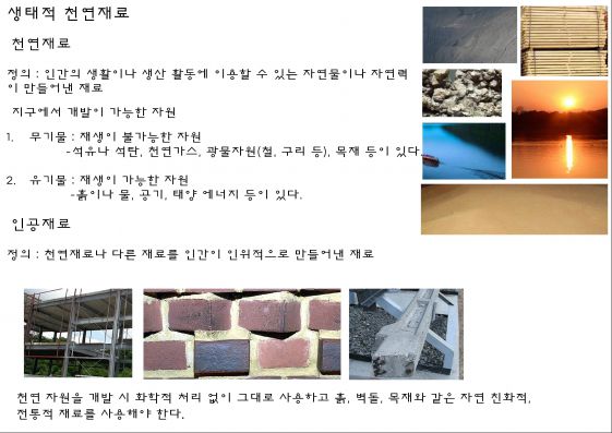 친환경 레포트 자료