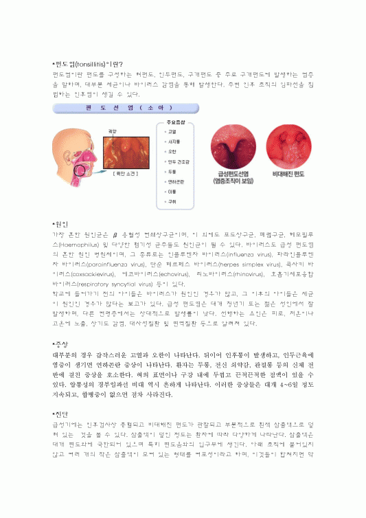 편도염(tonsillitis) 케이스