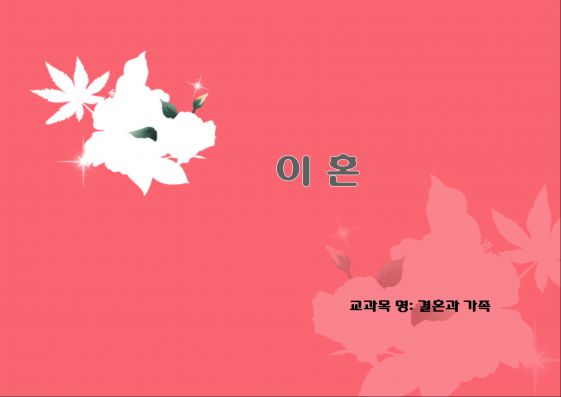 결혼과 가족 - 이혼.ppt