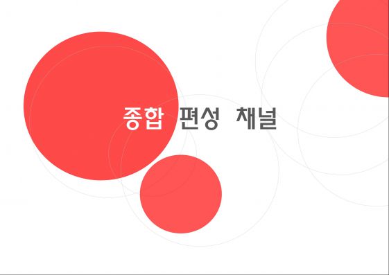 종합편성채널 분석