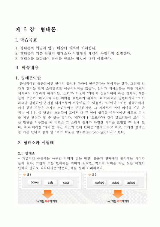 [언어의 이해] 06강 형태론