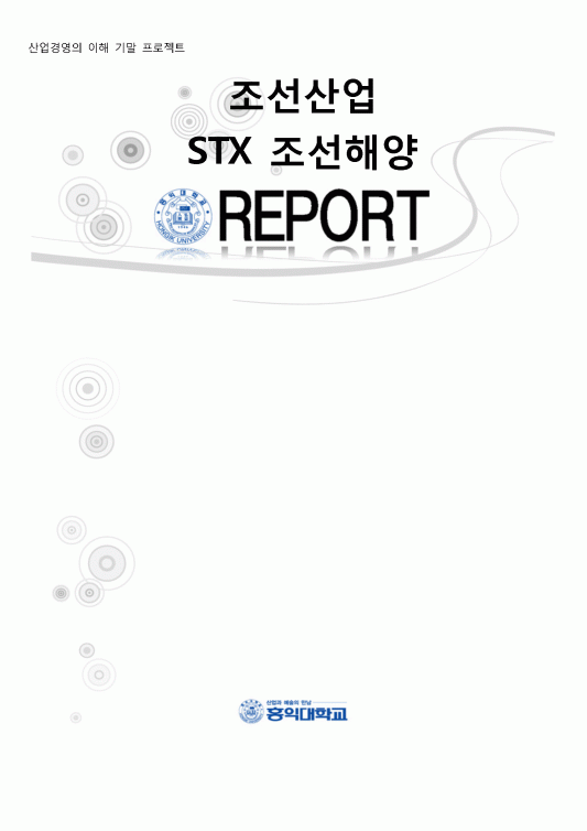 [산업경영의 이해] 조선산업 - STX 조선해양 기업조사 (기업분석,조선산업정의,국내외적발전과정,국제적위상,향후전망,마케팅,STP,4P전략,물류체계 분석)