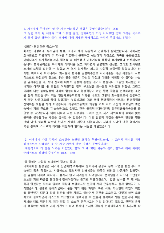 SK_자기소개서로 스펙을 커버한 자기소개서