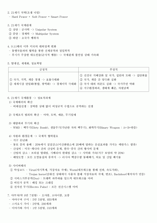 국가정보와 국제정치 기말 정리