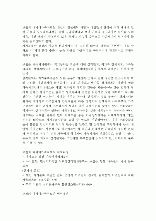 보웬 레포트 자료