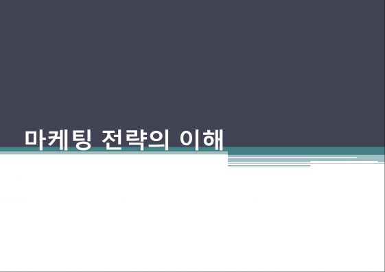 마케팅 전략의 이해