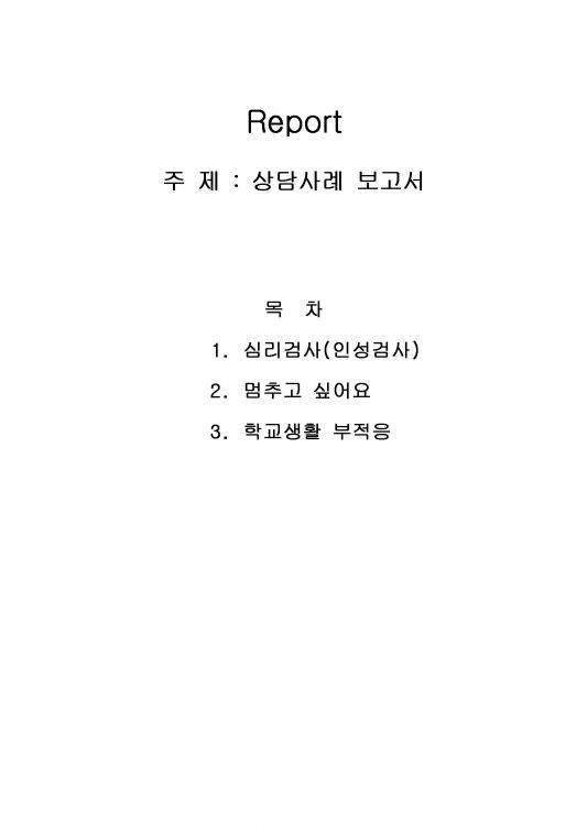 상담사례보고서
