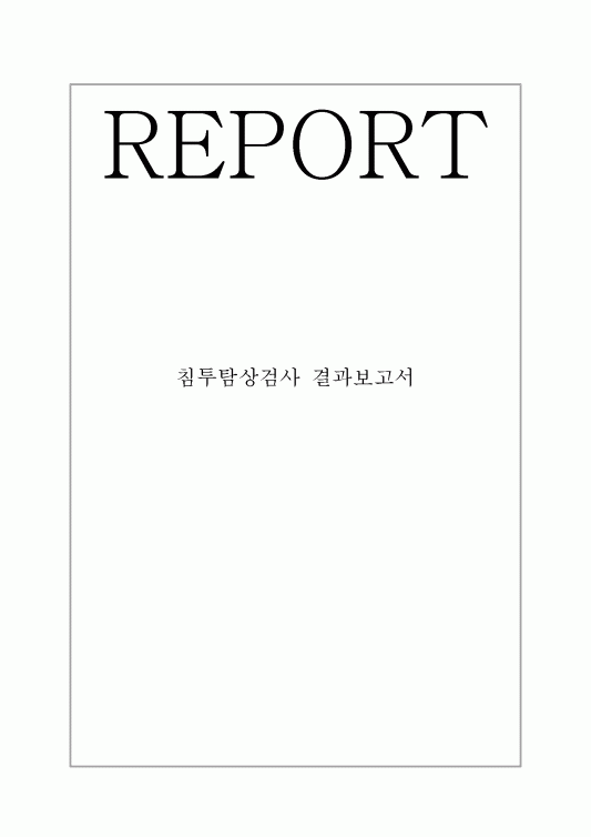 침투탐상 결과보고서