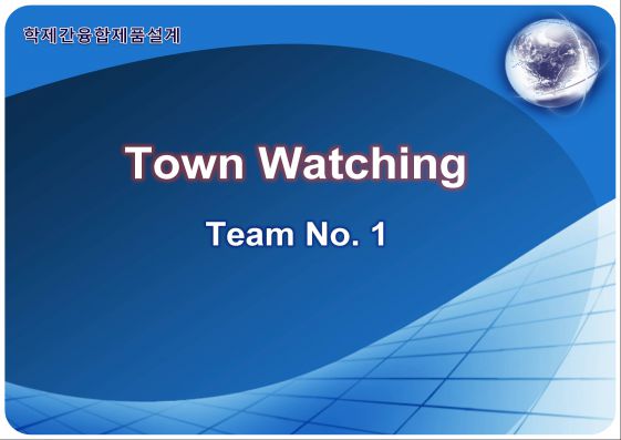 타운워칭 Town Watching(학제간)