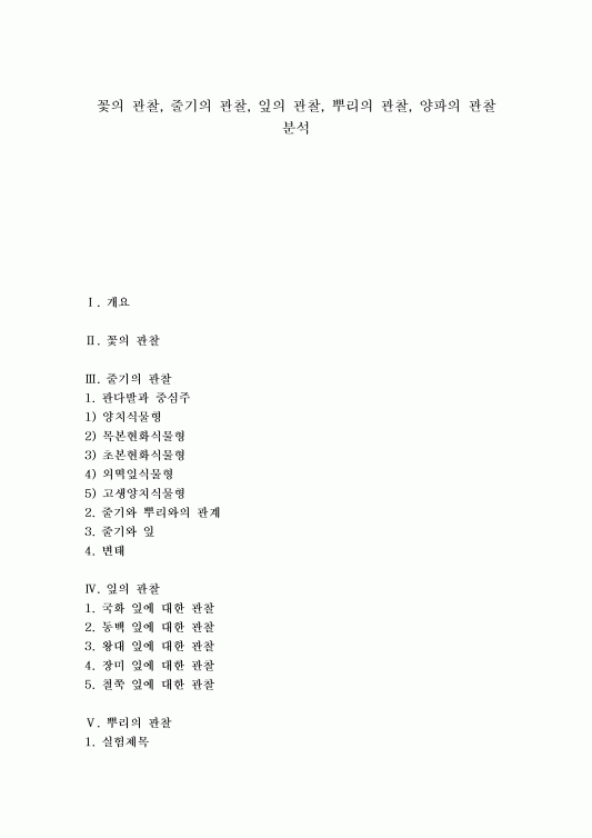 [관찰, 꽃, 꽃 관찰, 줄기관찰, 잎 관찰, 뿌리 관찰, 양파 관찰, 줄기, 잎, 뿌리, 양파, 자연체험활동, 관찰학습, 식물관찰, 생태체험, 식물]꽃의 관찰, 줄기의 관찰, 잎의 관찰, 뿌리의 관찰, 양파의 관찰 분석