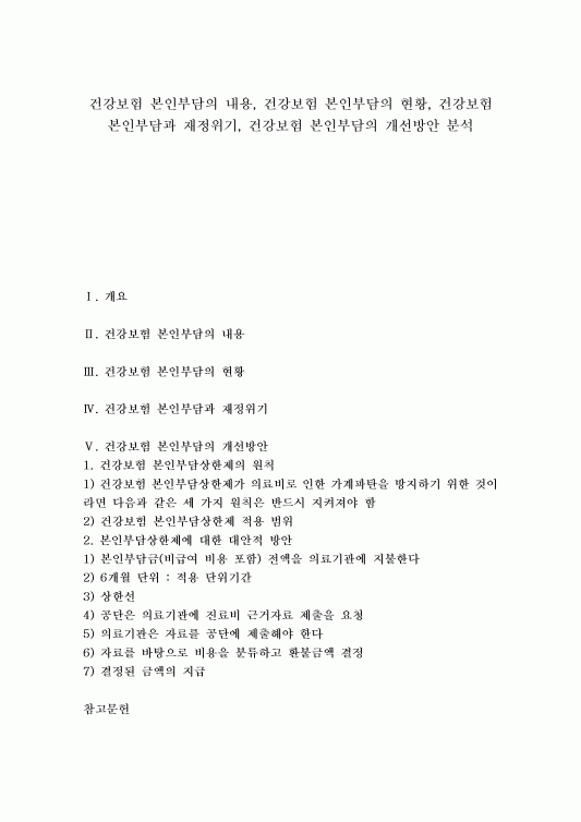 [건강보험 본인부담, 건강보험, 본인부담, 보험, 재정위기, 본인부담상한제, 보험환자]건강보험 본인부담의 내용, 건강보험 본인부담의 현황, 건강보험 본인부담과 재정위기, 건강보험 본인부담의 개선방안 분석