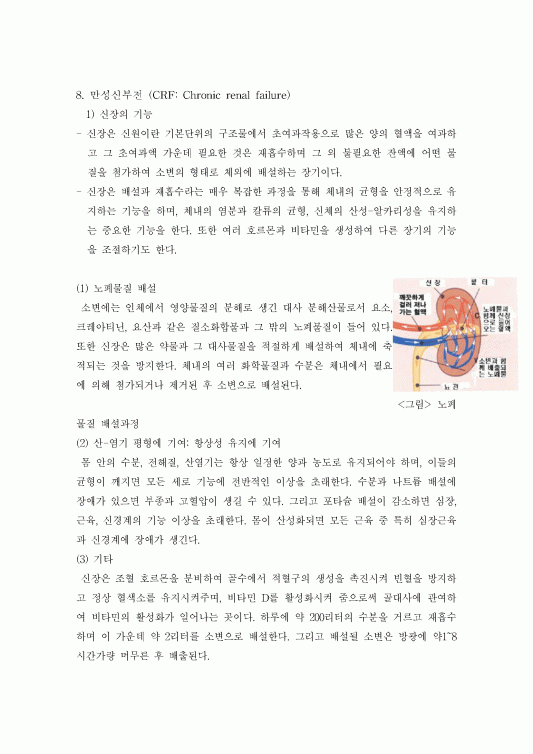 만성신부전 (CRF: Chronic renal failure)