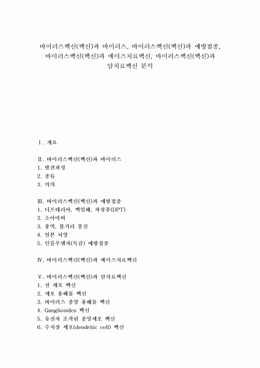 [바이러스백신(백신), 바이러스, 예방접종, 에이즈치료백신, 암치료백신]바이러스백신(백신)과 바이러스, 바이러스백신(백신)과 예방접종, 바이러스백신(백신)과 에이즈치료백신, 바이러스백신(백신)과 암치료백신