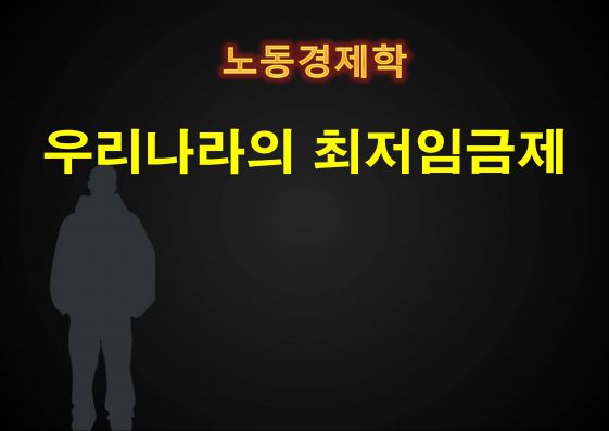 [노동경제학] 우리나라의 최저임금제 문제점과 개선방안