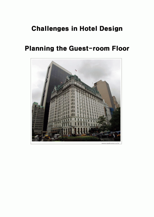 Challenges in Hotel Design Planning the Guest-room Floor